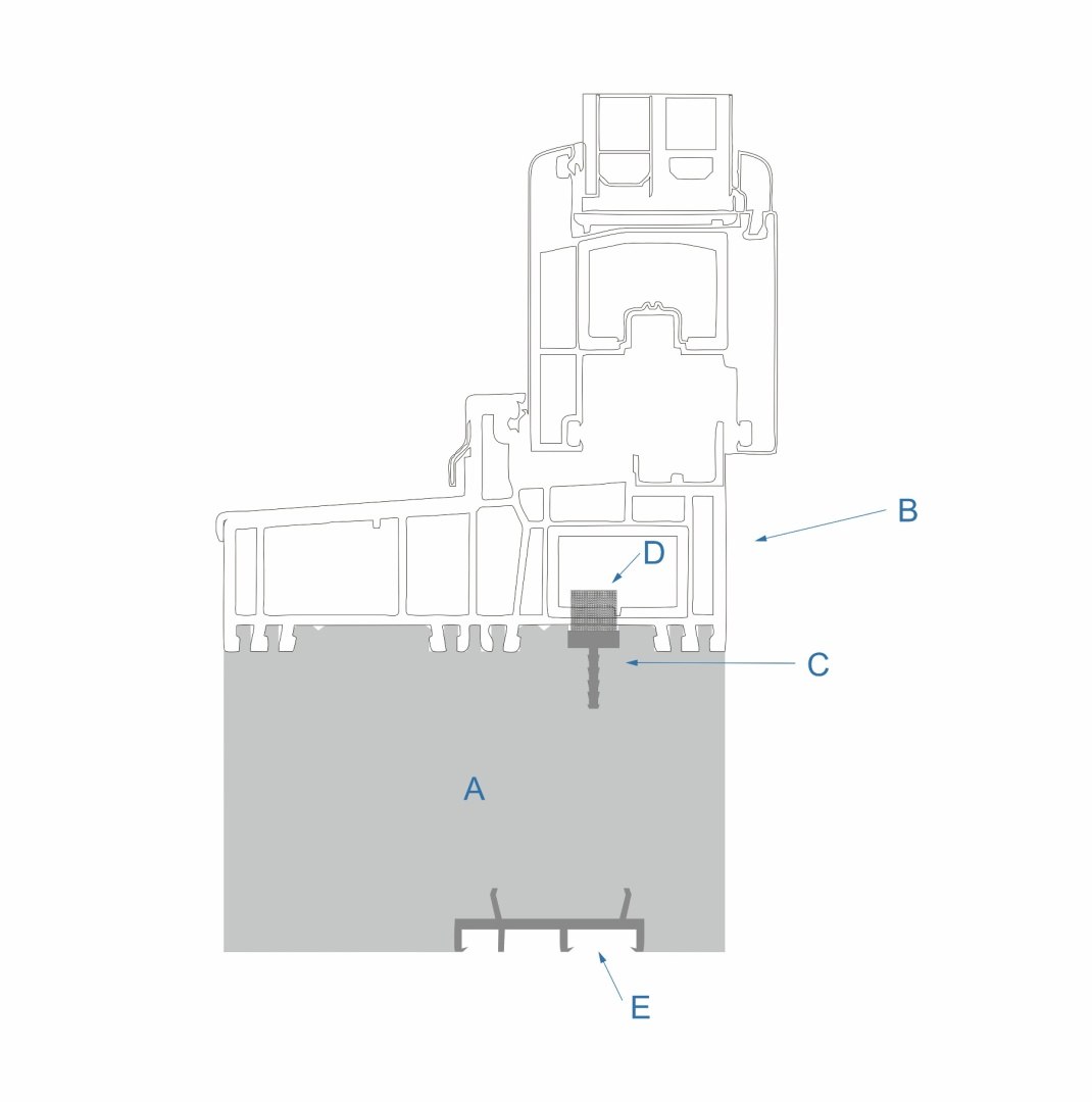 Podwalina termiczna XPS BELKA pod drzwi tarasowe, SYSTEM PRZESUWNY HST ...